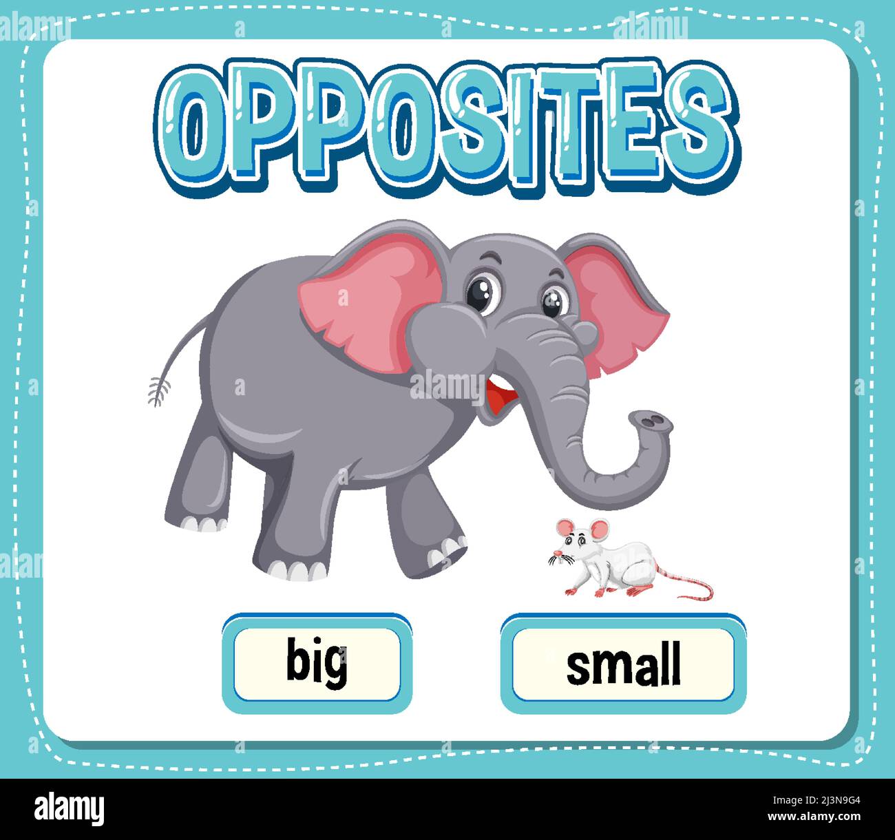 Opposite words for big and small illustration Stock Vector Image & Art ...