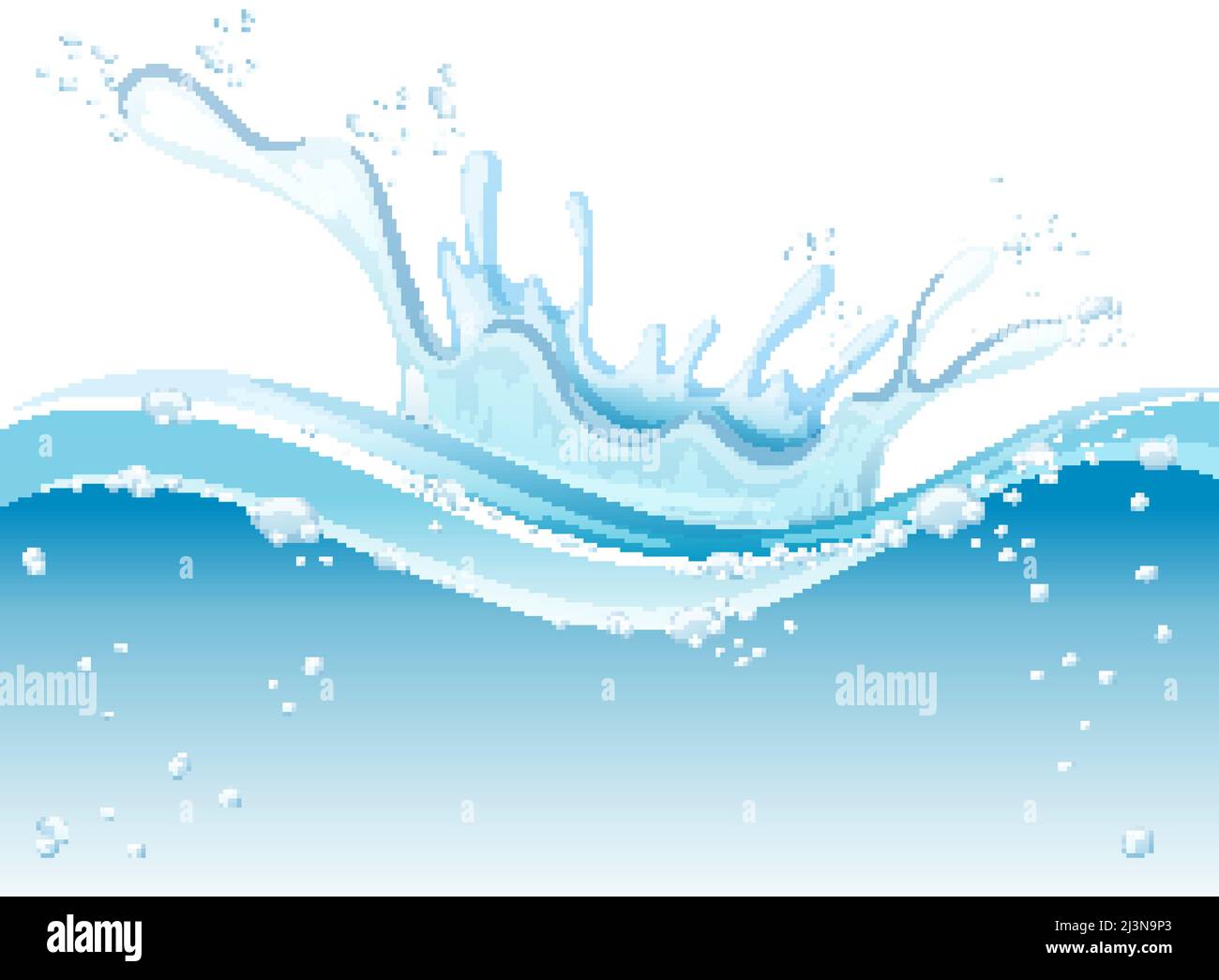 A water splash on white background illustration Stock Vector Image ...