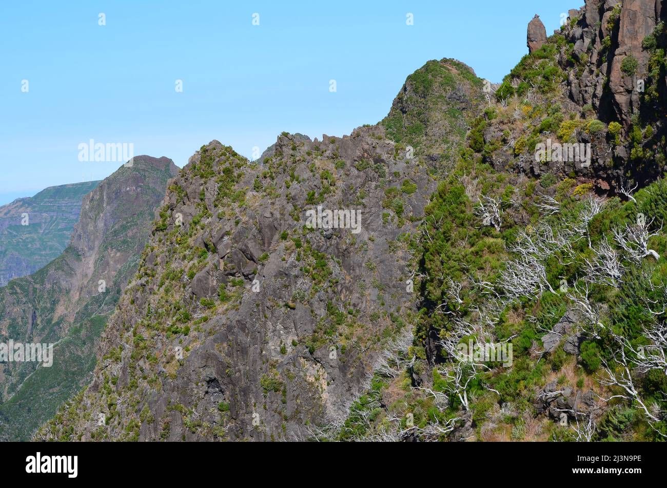 The rugged volcanic peaks of Madeira island, Portugal Stock Photo - Alamy
