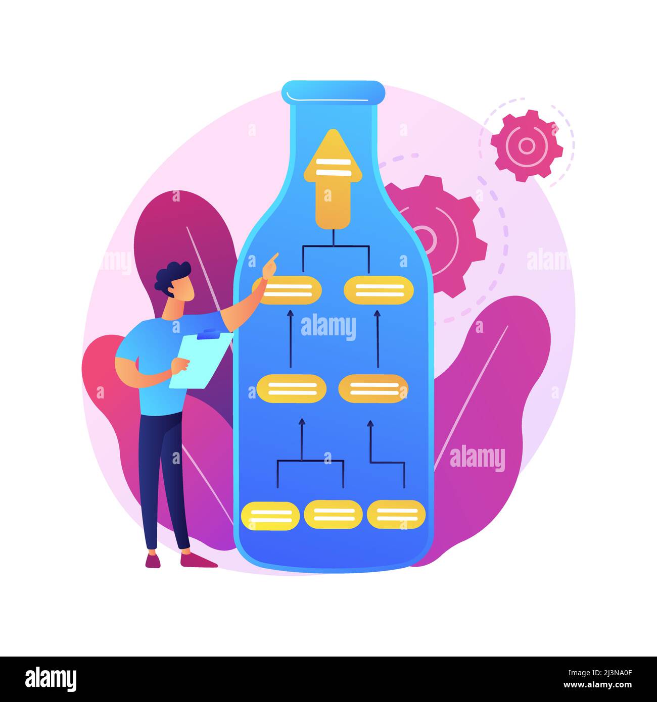 Successful testing. Man with clipboard showing thumb up. Quality ...