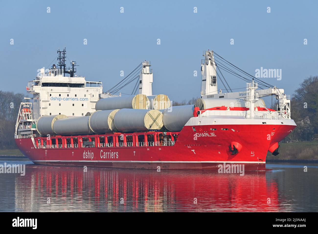 General Cargo Ship CHARLIE passing the Kiel Canal Stock Photo - Alamy