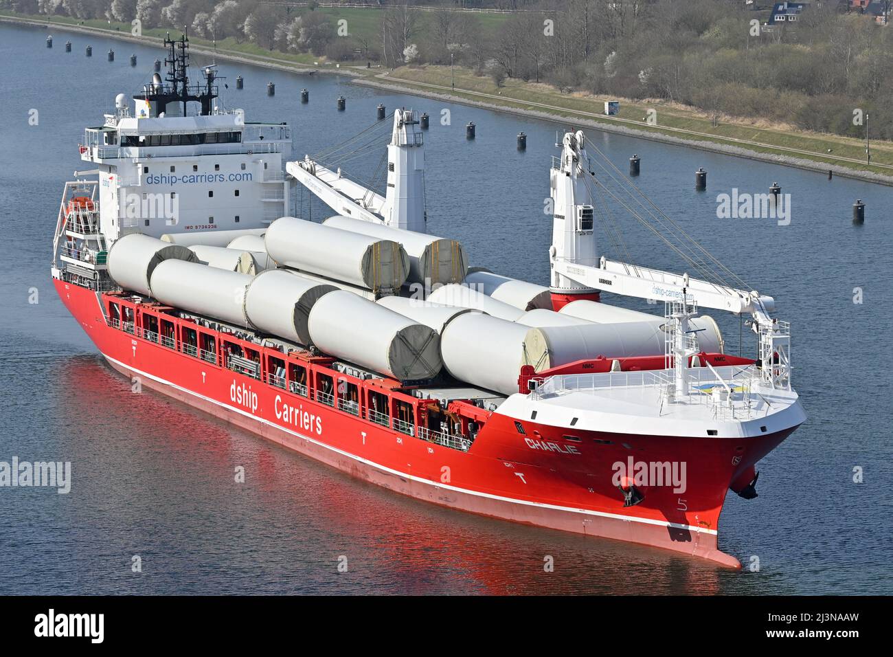 General Cargo Ship CHARLIE passing the Kiel Canal Stock Photo - Alamy