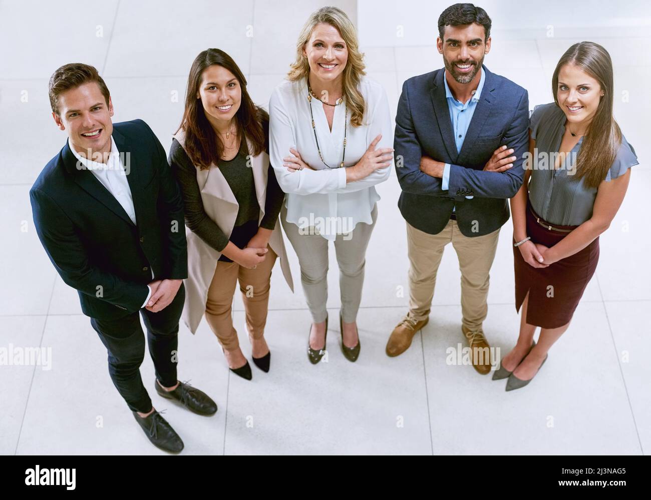 Standing together at the forefront of success. Portrait of a group of ...