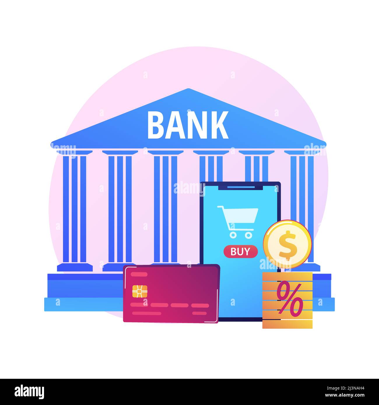 Payment card. Electronic funds transfer. Colorful cartoon characters ...