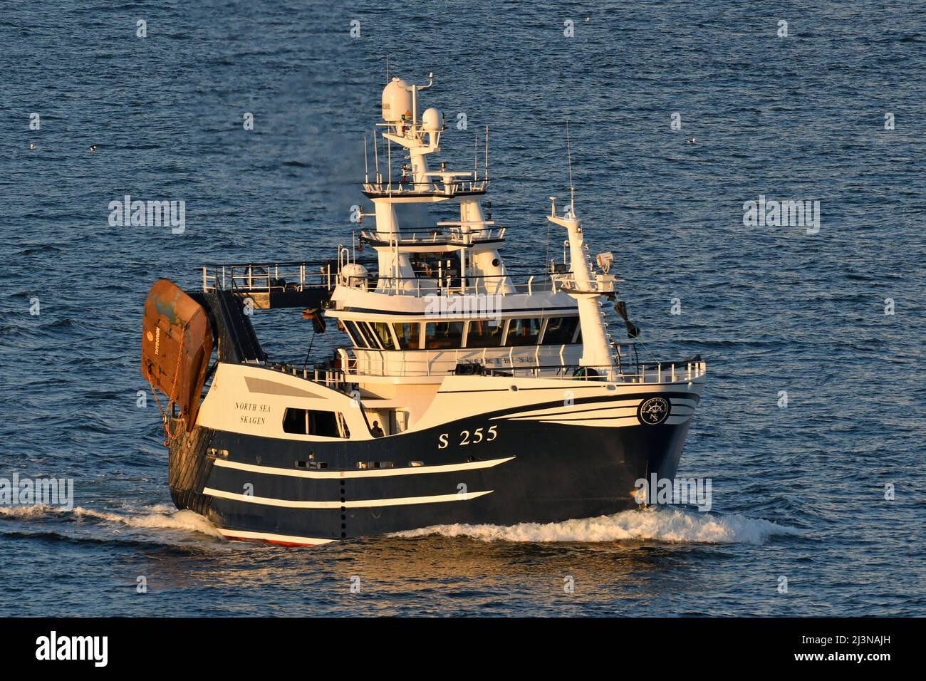 Fishingboat SKAGEN underway in the Skagerak Stock Photo - Alamy