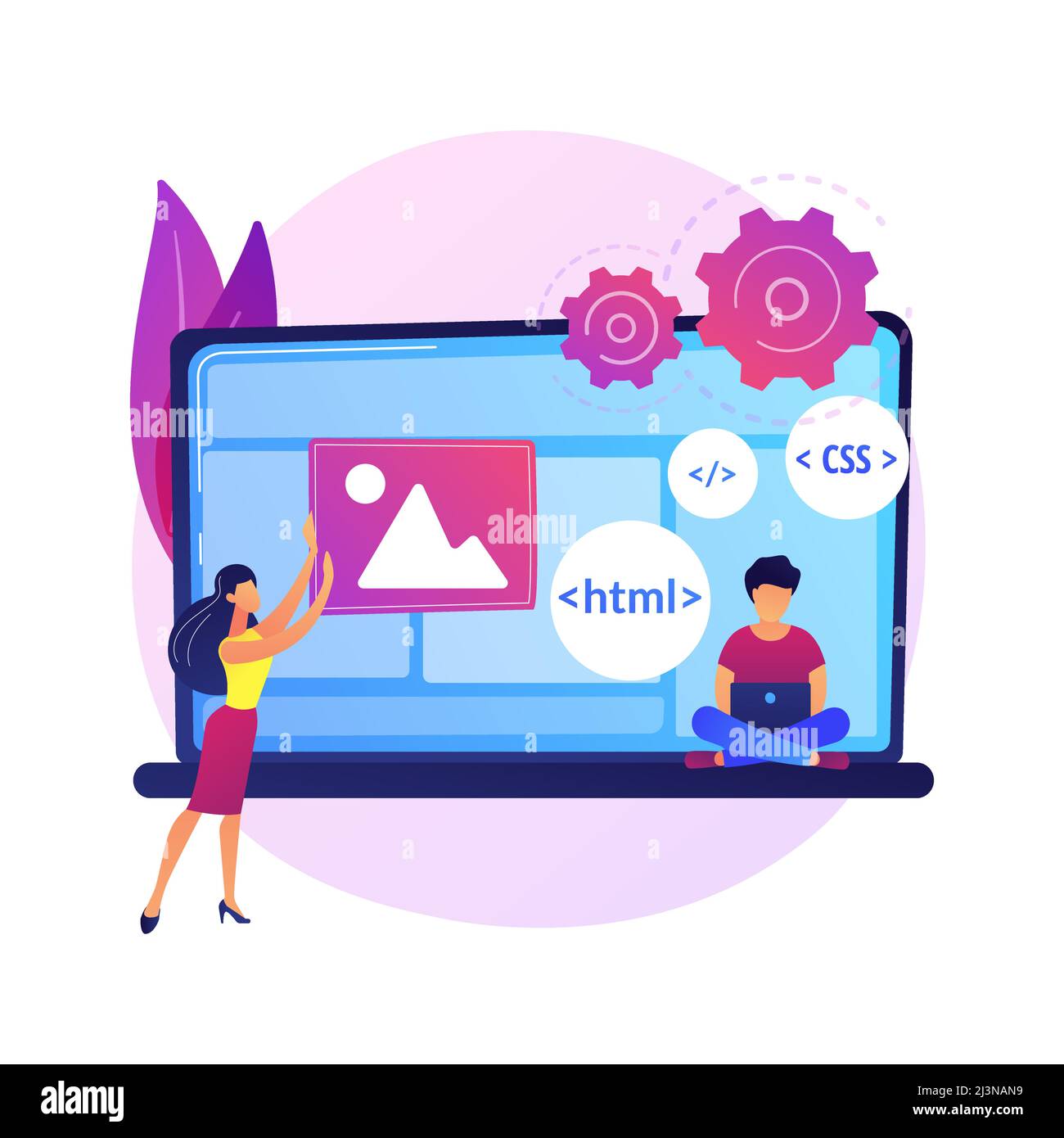Css And Html Programming Languages Computer Programming Coding It Female Programmer Cartoon