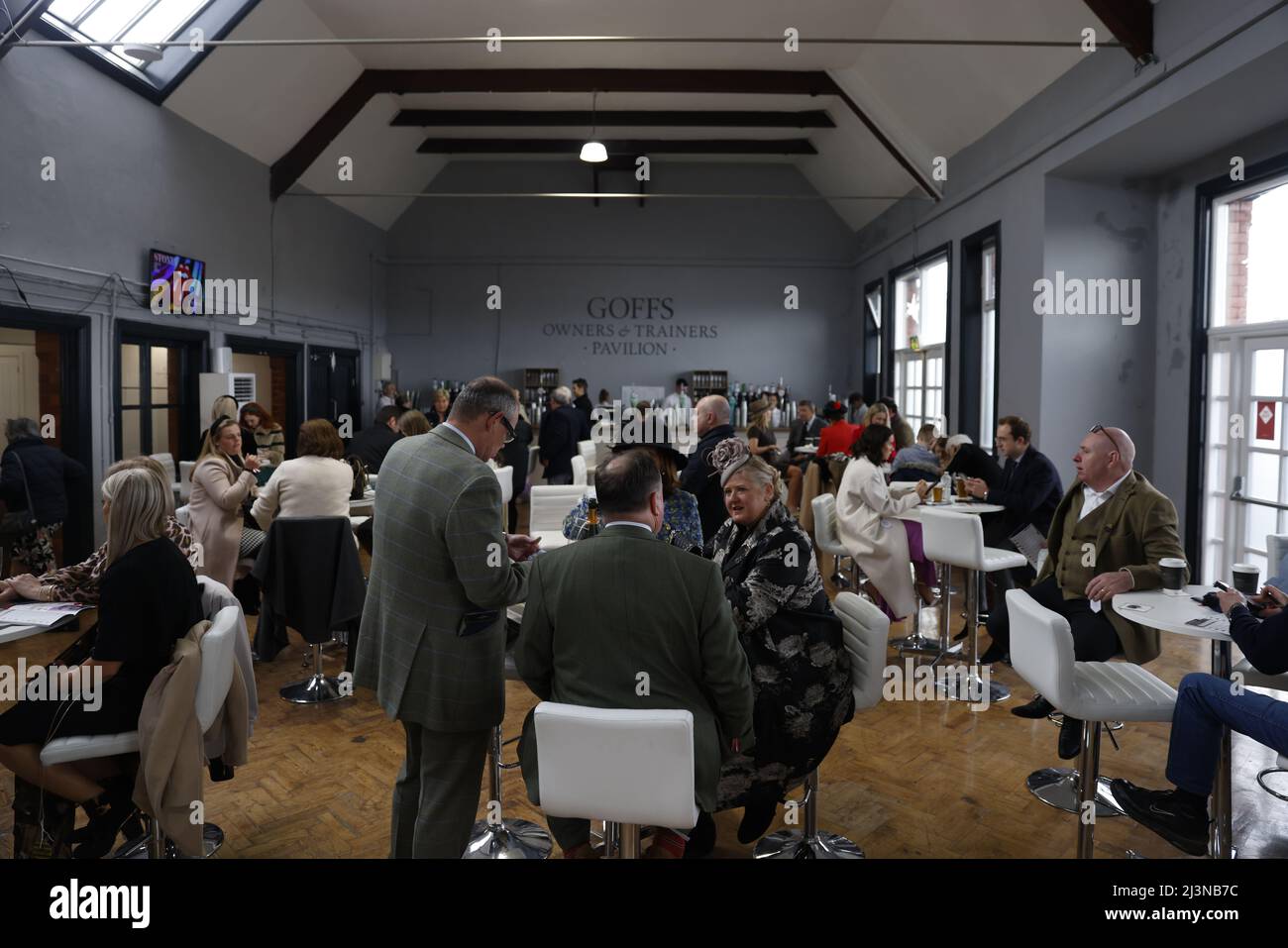 A view in the Owners and Trainers Pavillion during Grand National Day ...