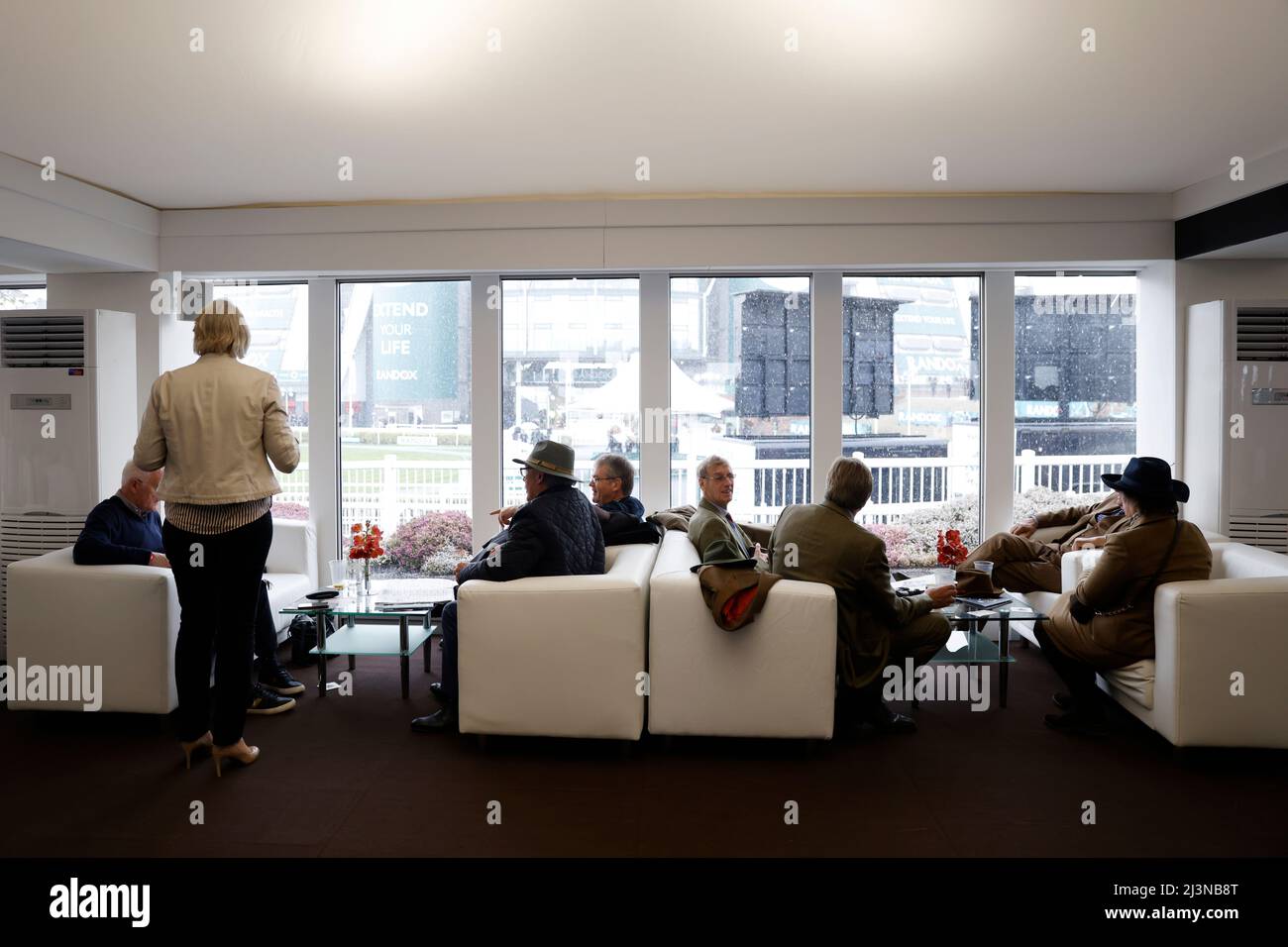 A view in the Owners and Trainers Pavillion during Grand National Day ...