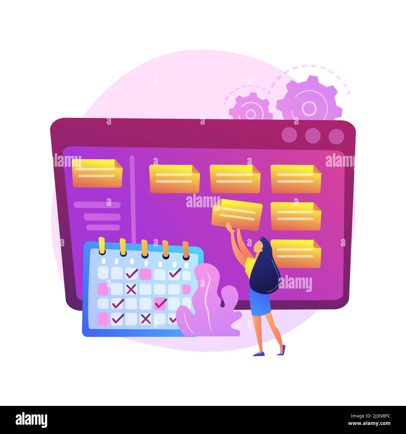 Scheduling, planning, setting goals. Schedule, timing, workflow ...