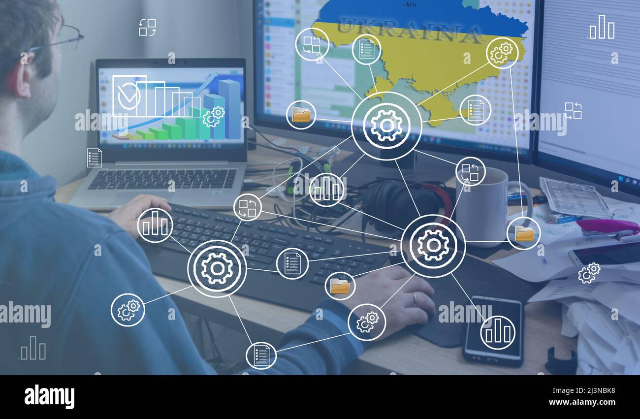 Network internet technologies, digital software development, future ...