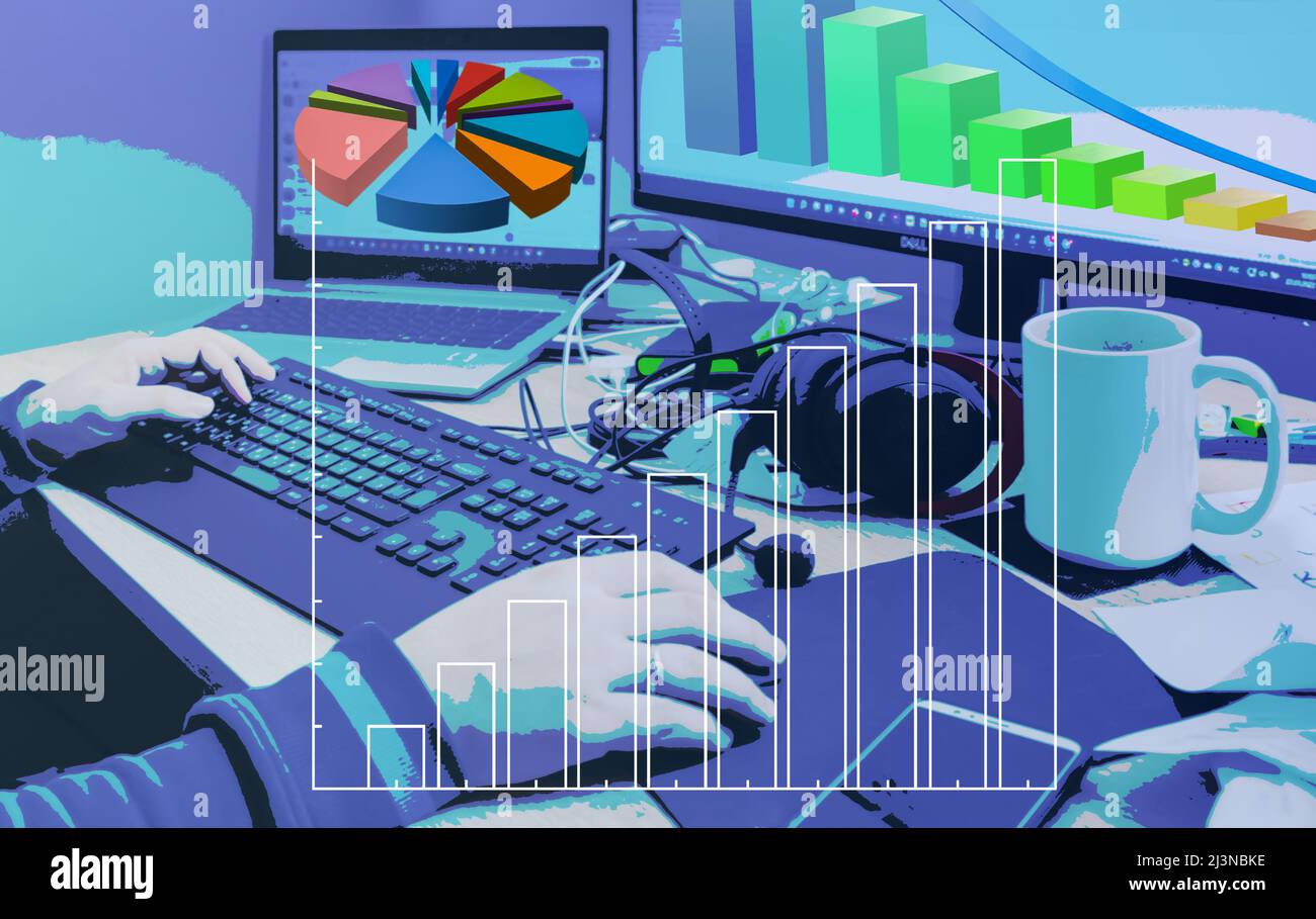 Charts and dashboard, financial database analysis, sales and economic ...