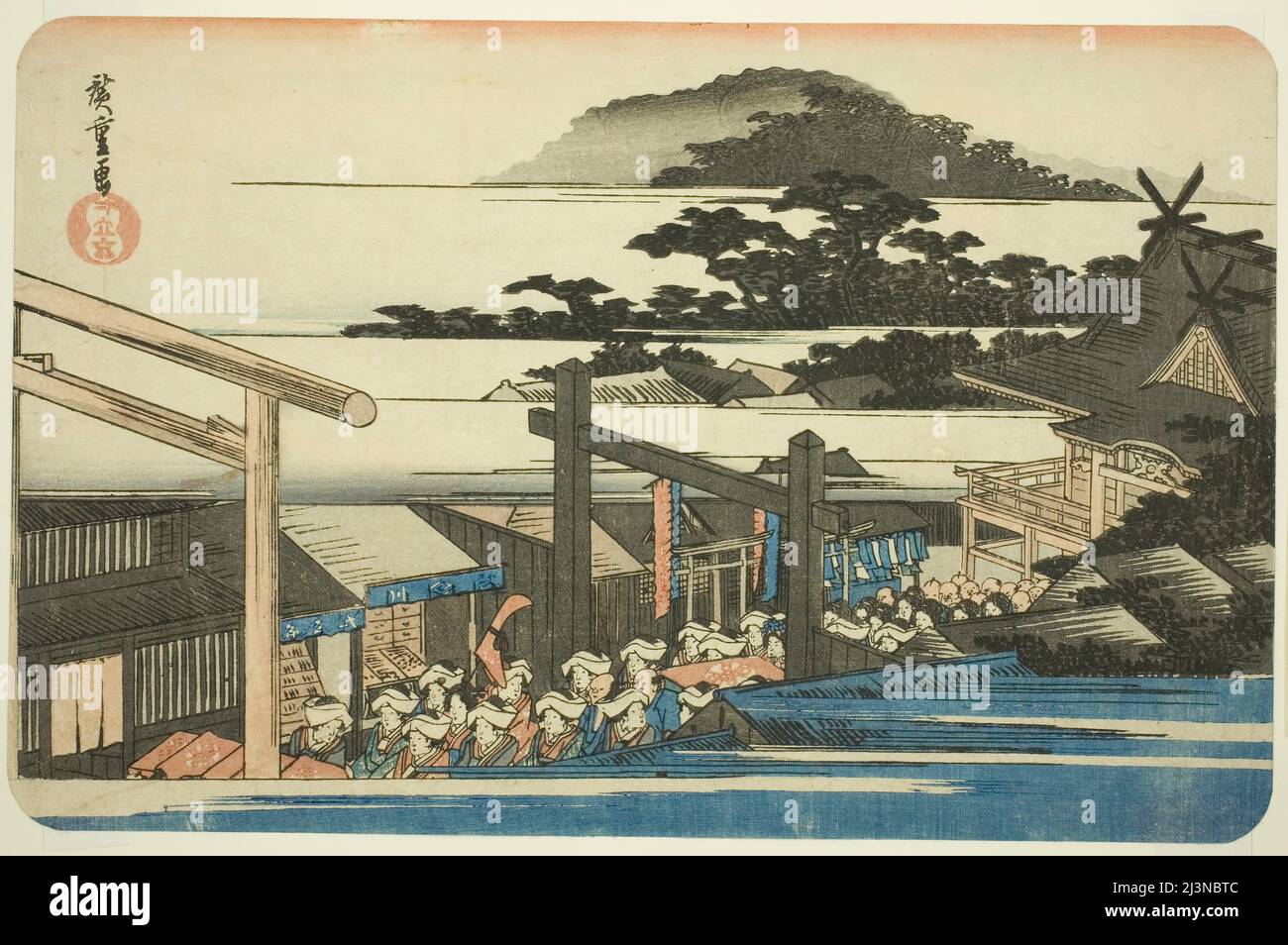 Precincts of the Shiba Shinmei Shrine (Shiba Shinmei keidai), from the ...