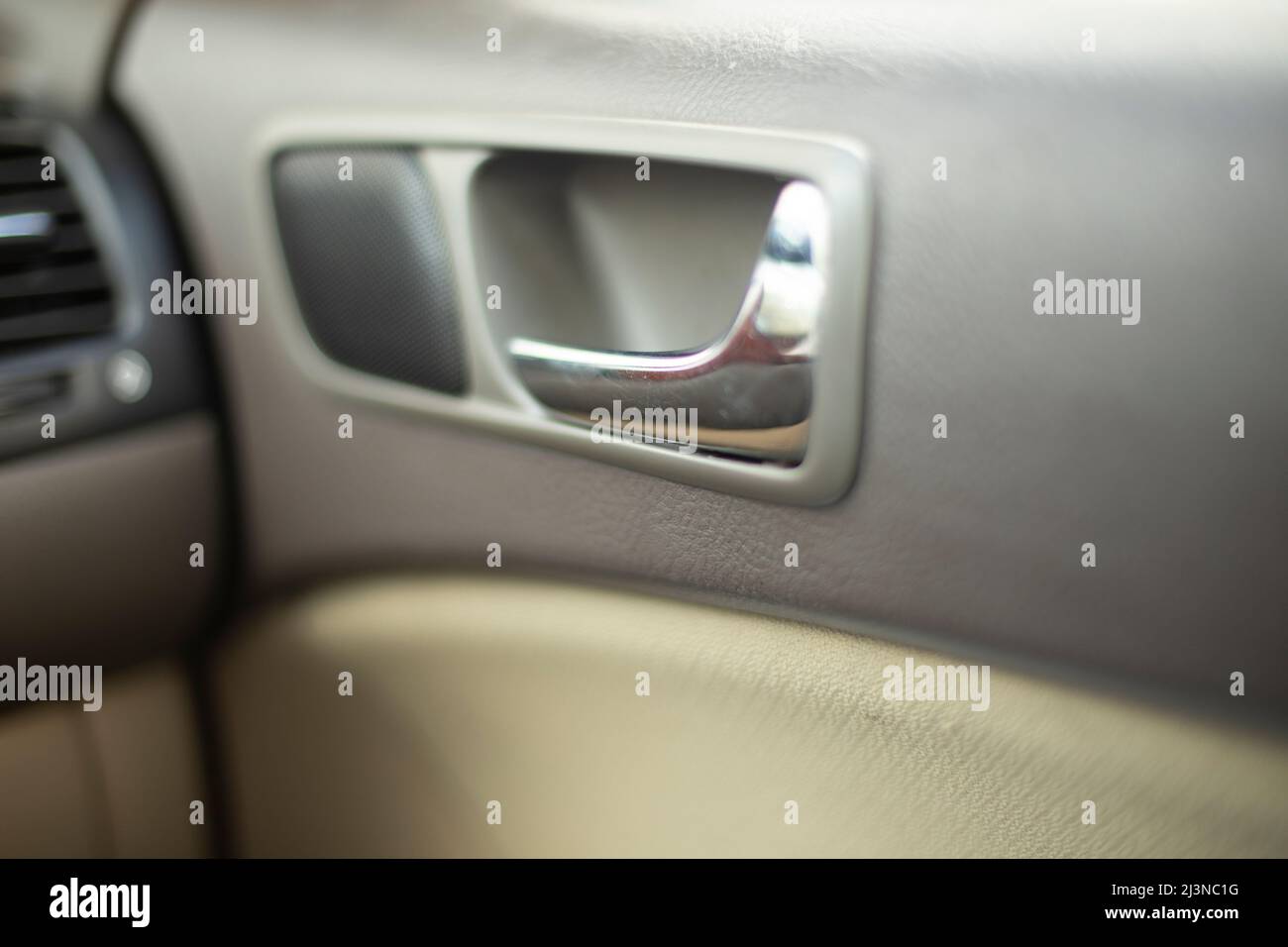 Interior of car. Machine from inside. Interior of car. Panels and ...