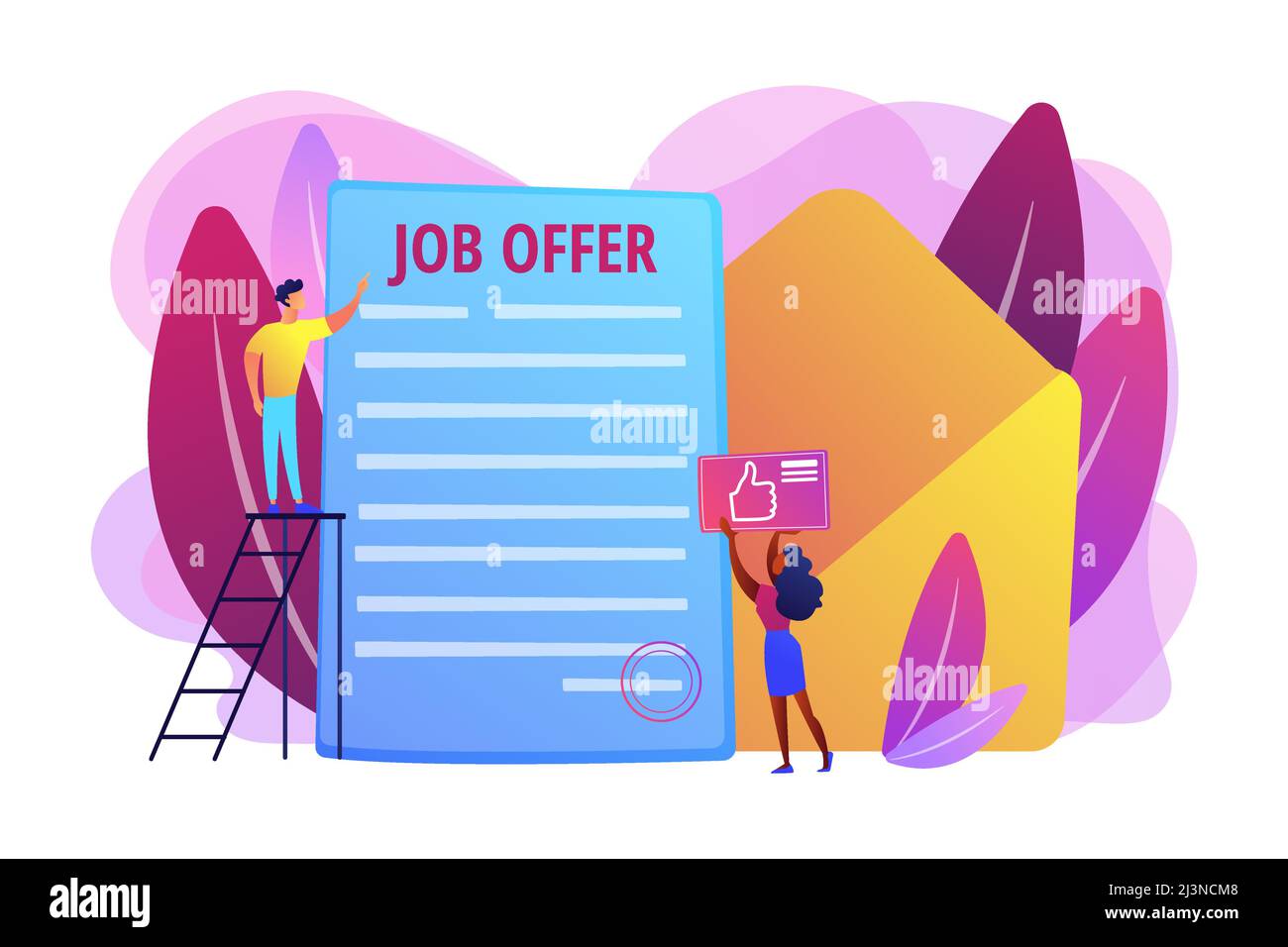 Successful business deal. Employee hiring, recruiting service. Job ...