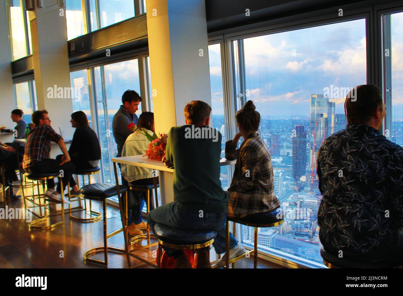View from the cocktail bar of Shard to London,United Kingdom.The Shard ...