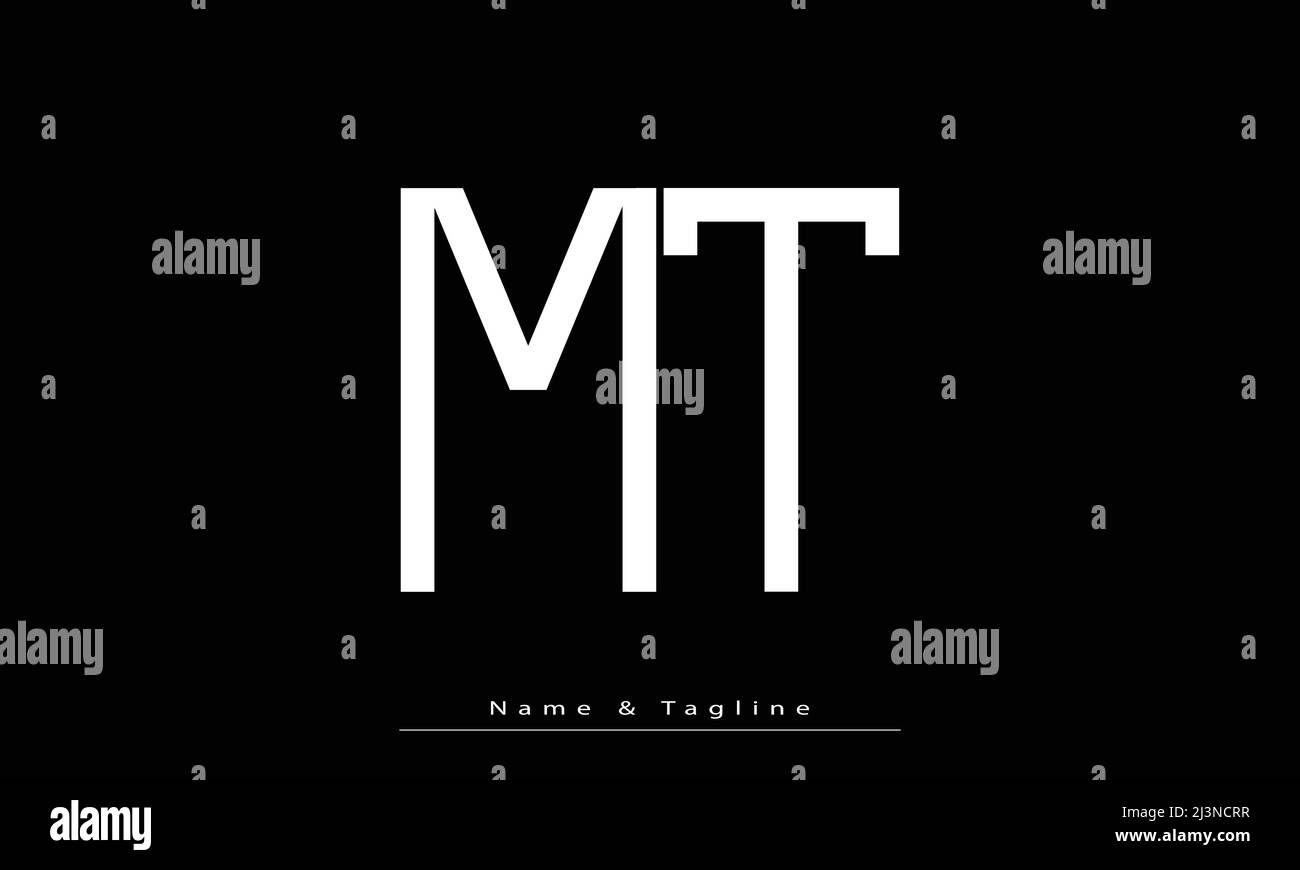 Alphabet letters Initials Monogram logo MT , TM Stock Vector Image ...