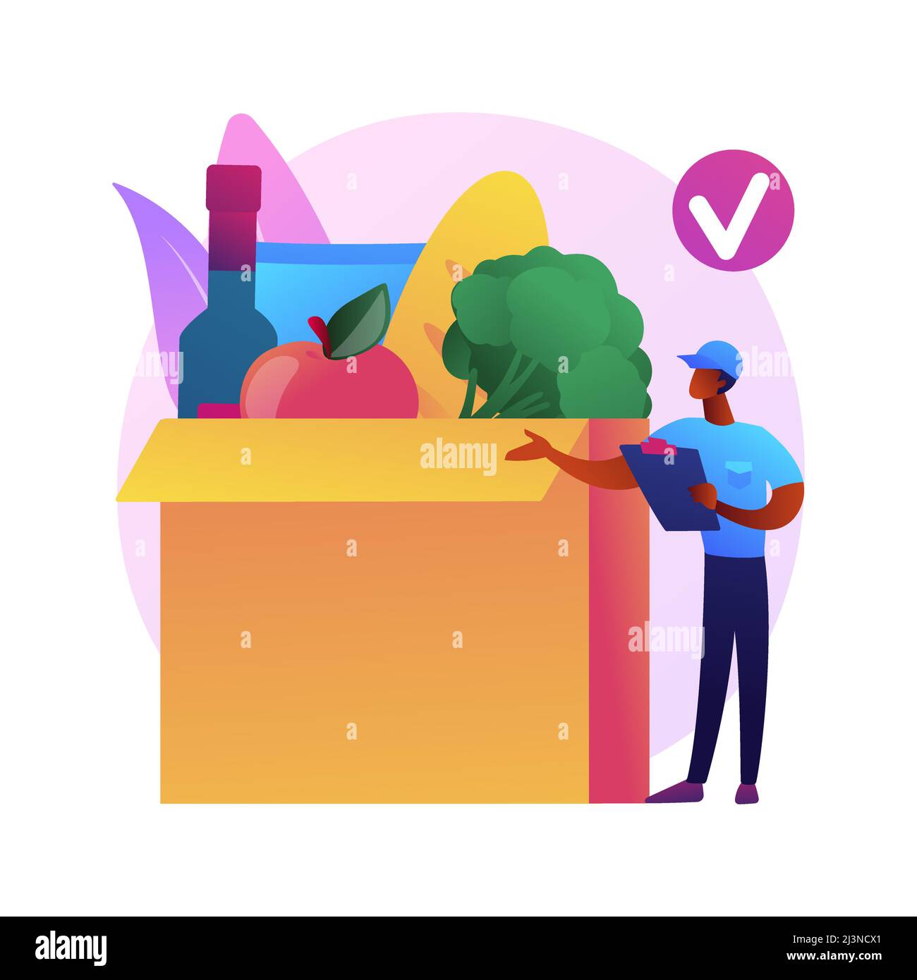 Box subscription service abstract concept vector illustration ...