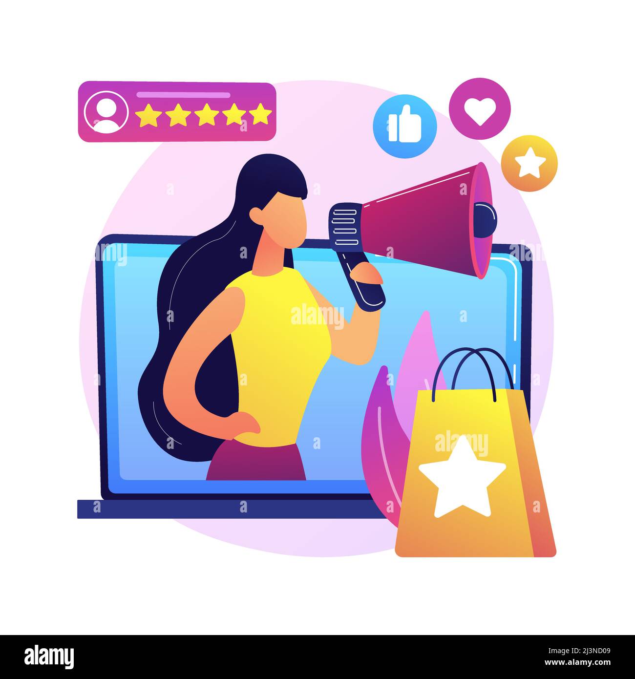 Brand ambassador abstract concept vector illustration. Official brand ...