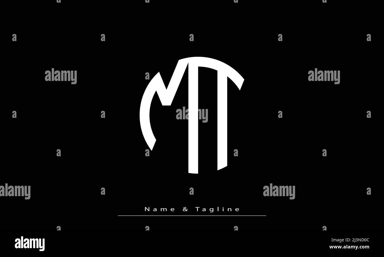 Alphabet letters Initials Monogram logo MT , TM Stock Vector Image & Art - Alamy