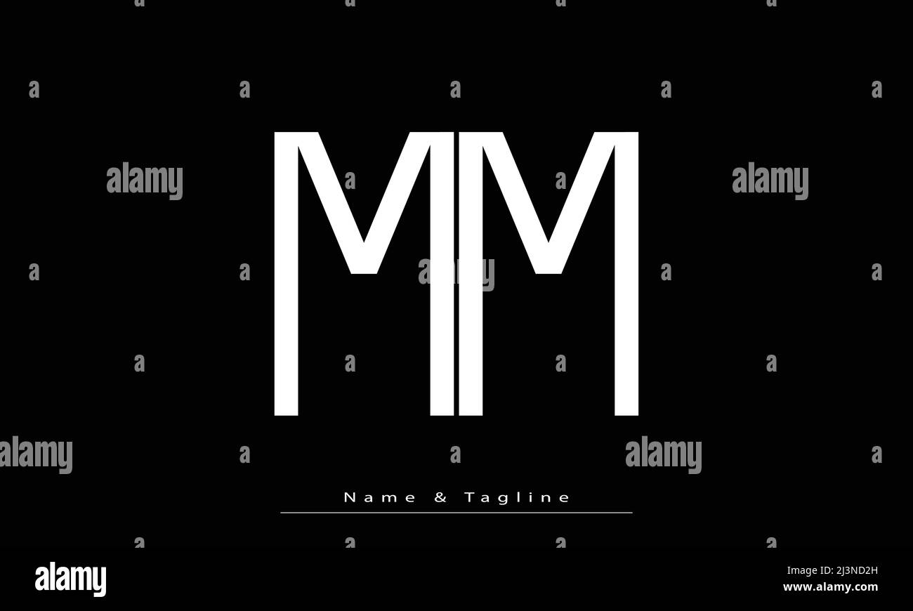 Mm initials logo Black and White Stock Photos & Images - Alamy