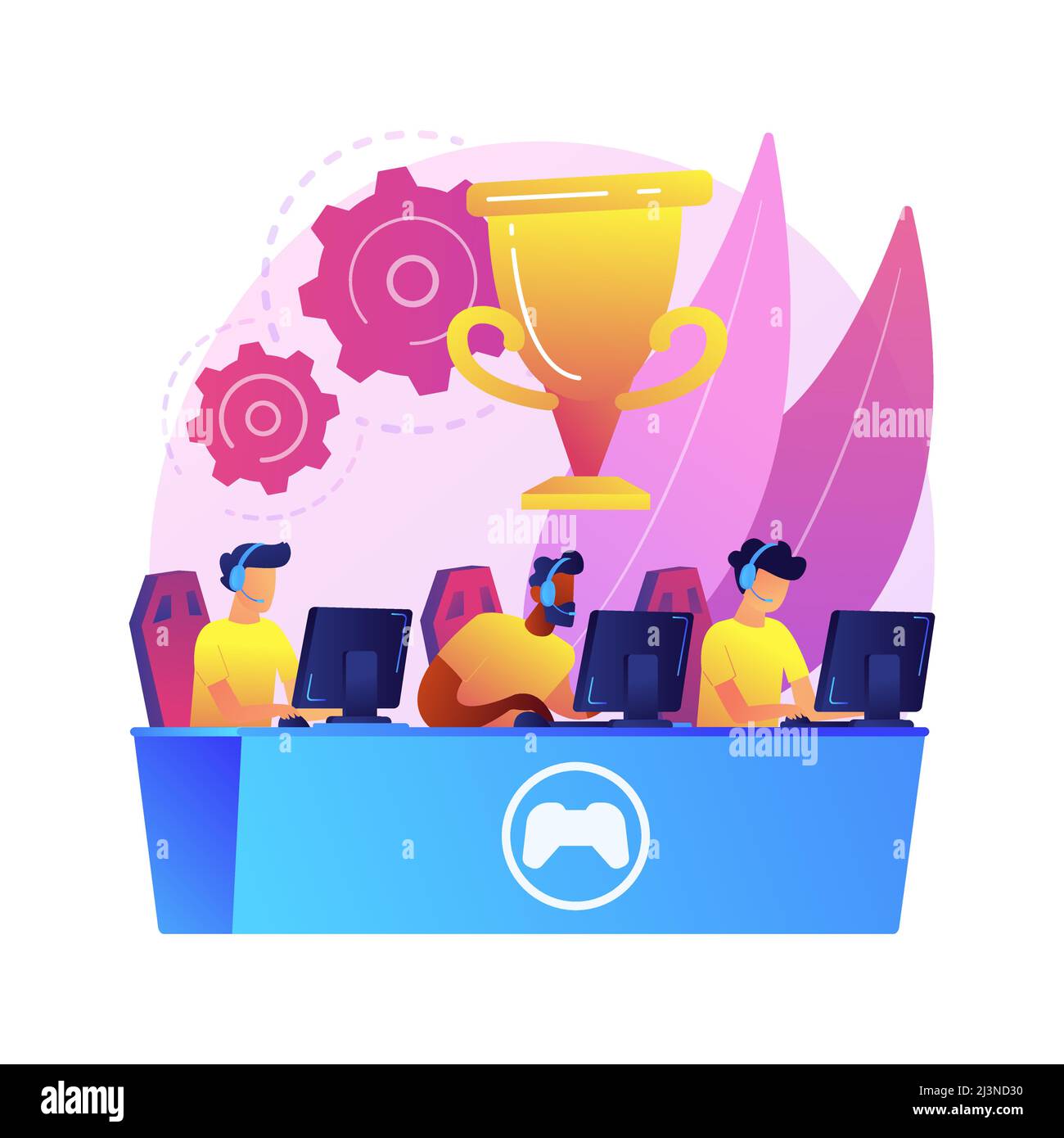 Cybersport team abstract concept vector illustration. E-games ...