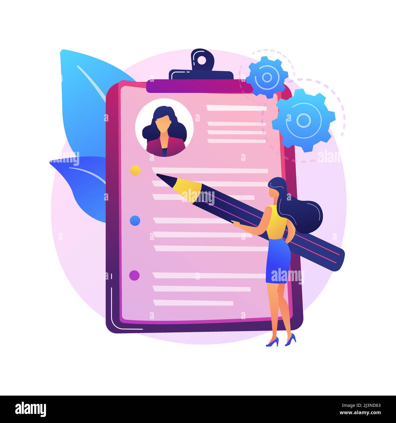 Resume writing service abstract concept vector illustration ...