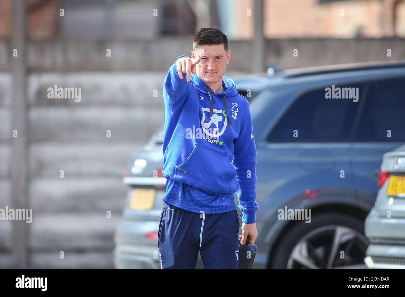 Joe Lolley #23 of Nottingham Forest arrives at The City Ground Stock ...