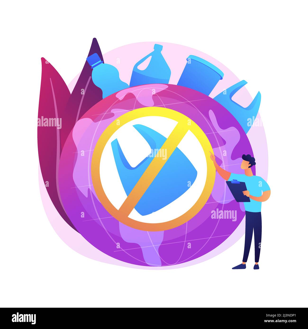 Indecomposable products rejection. Ecology activist cartoon character ...