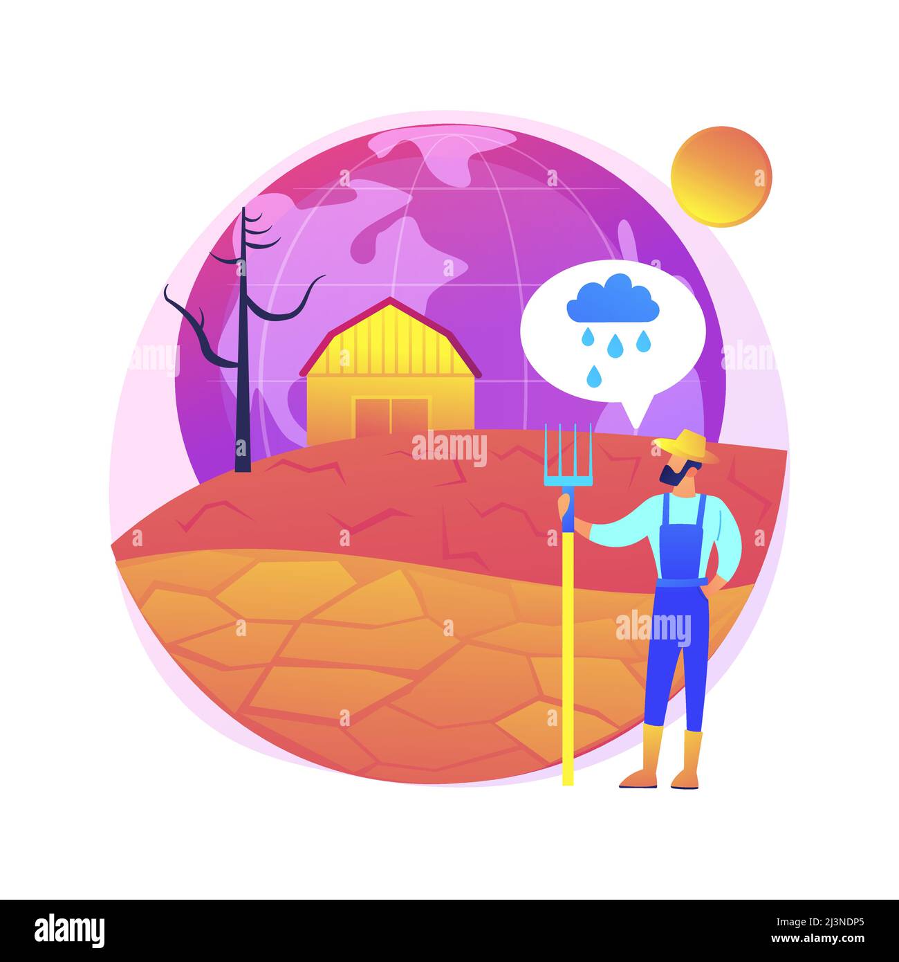 Drought abstract concept vector illustration. Extreme weather condition ...