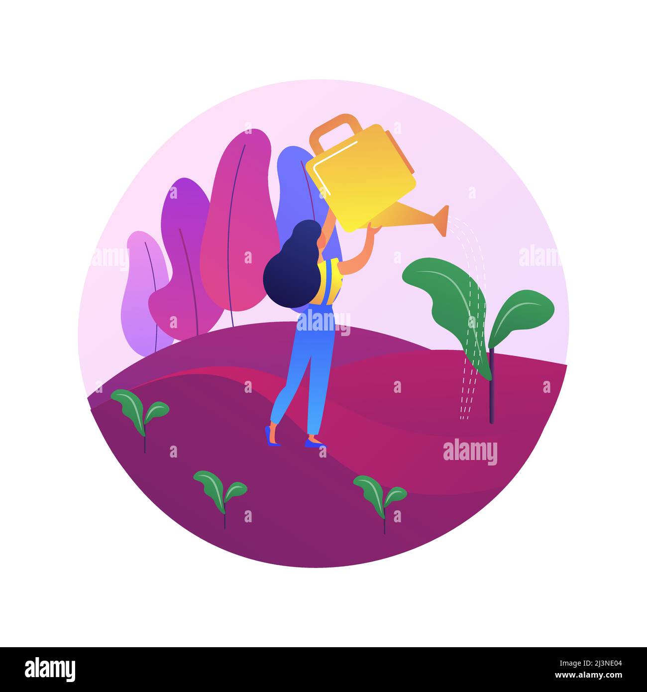 Reforestation abstract concept vector illustration. Silviculture ...