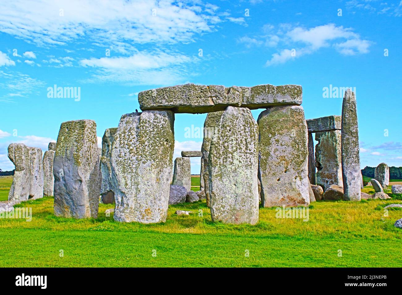 View of Stonehenge-Legendary neolithic monument made using stones ...