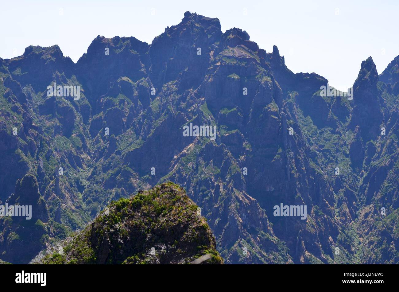 The rugged volcanic peaks of Madeira island, Portugal Stock Photo - Alamy