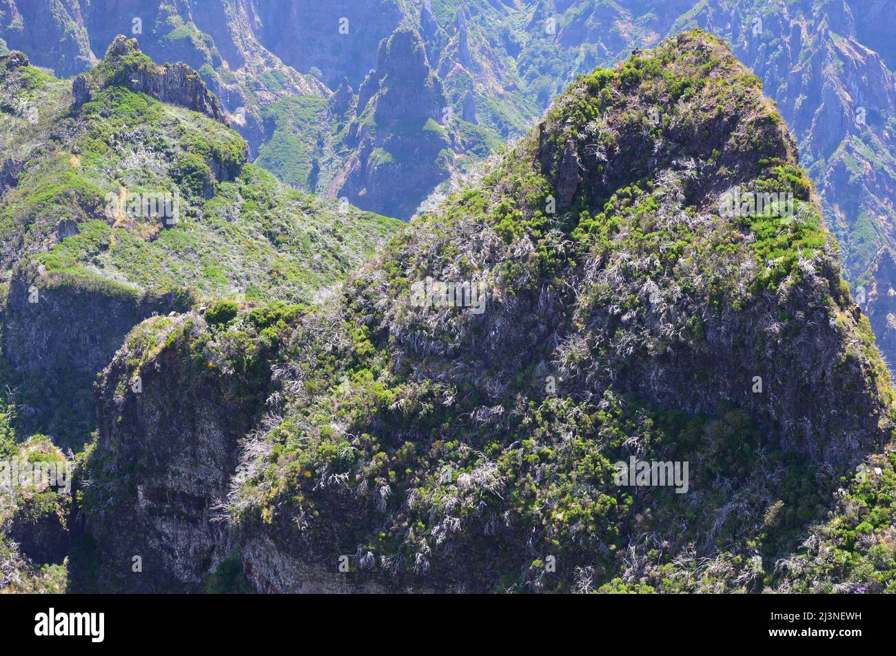 The rugged volcanic peaks of Madeira island, Portugal Stock Photo - Alamy