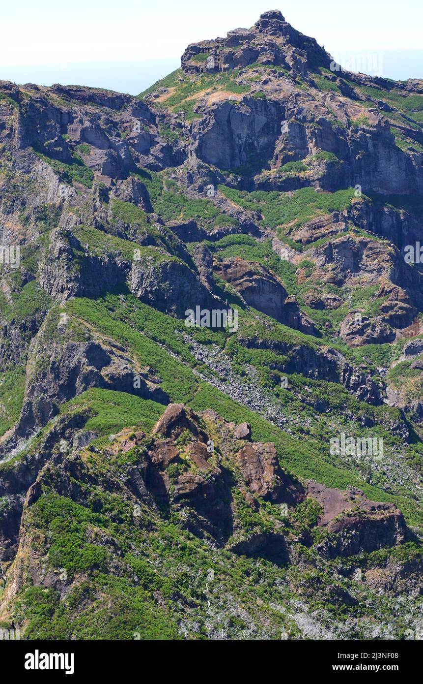 The rugged volcanic peaks of Madeira island, Portugal Stock Photo - Alamy