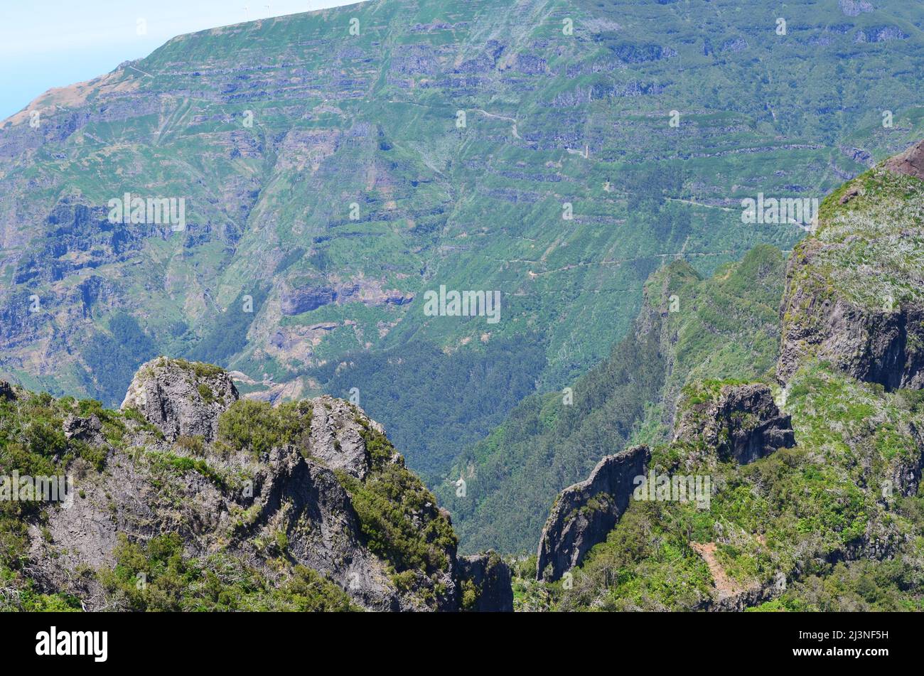 The rugged volcanic peaks of Madeira island, Portugal Stock Photo - Alamy
