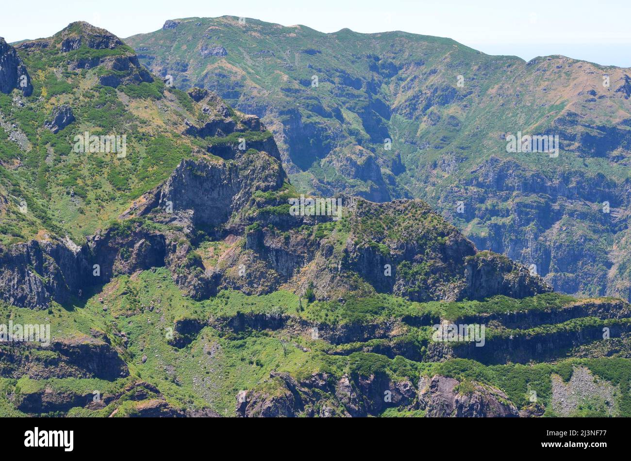 The rugged volcanic peaks of Madeira island, Portugal Stock Photo - Alamy