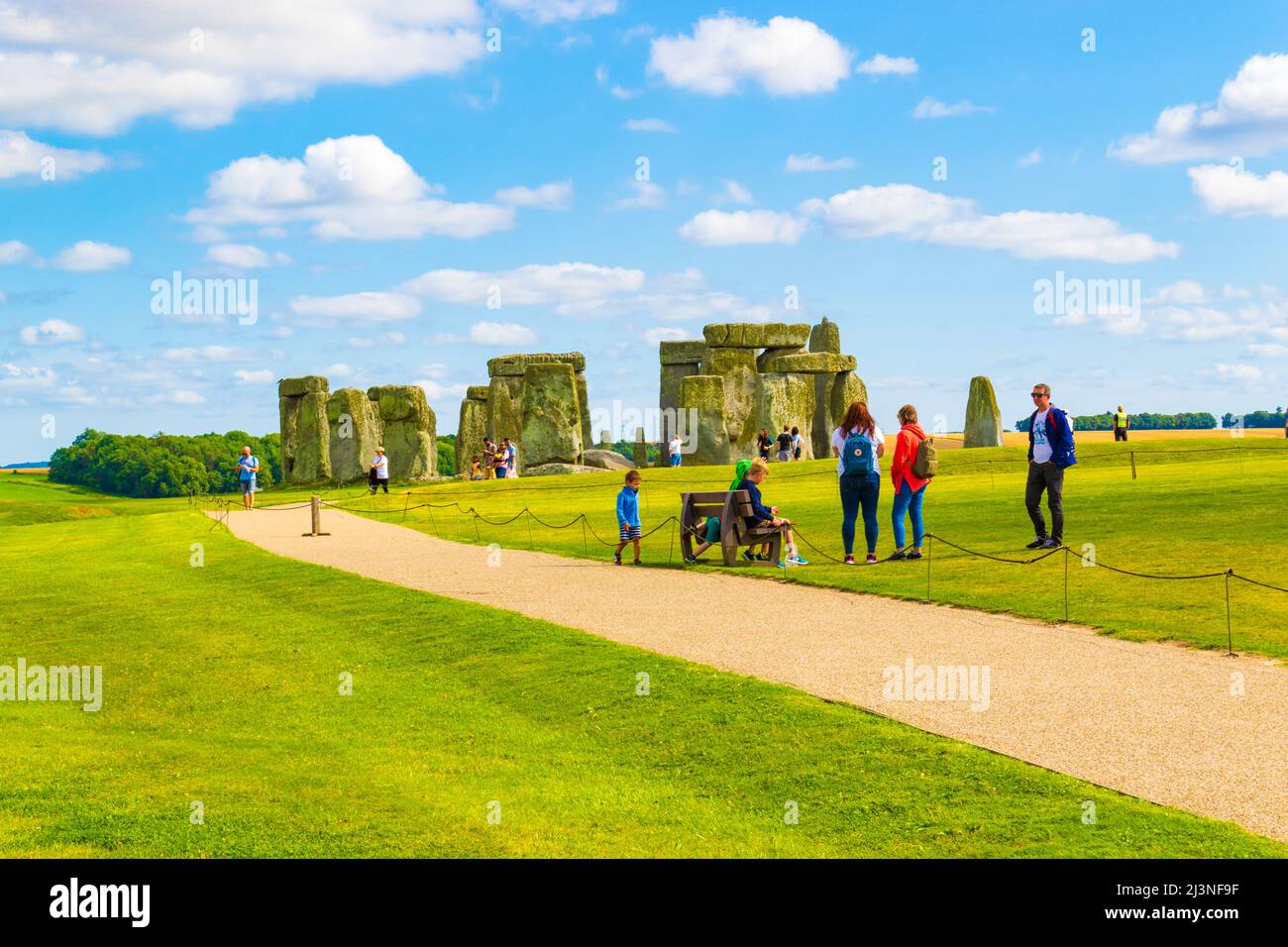 View of Stonehenge-Legendary neolithic monument made using stones ...