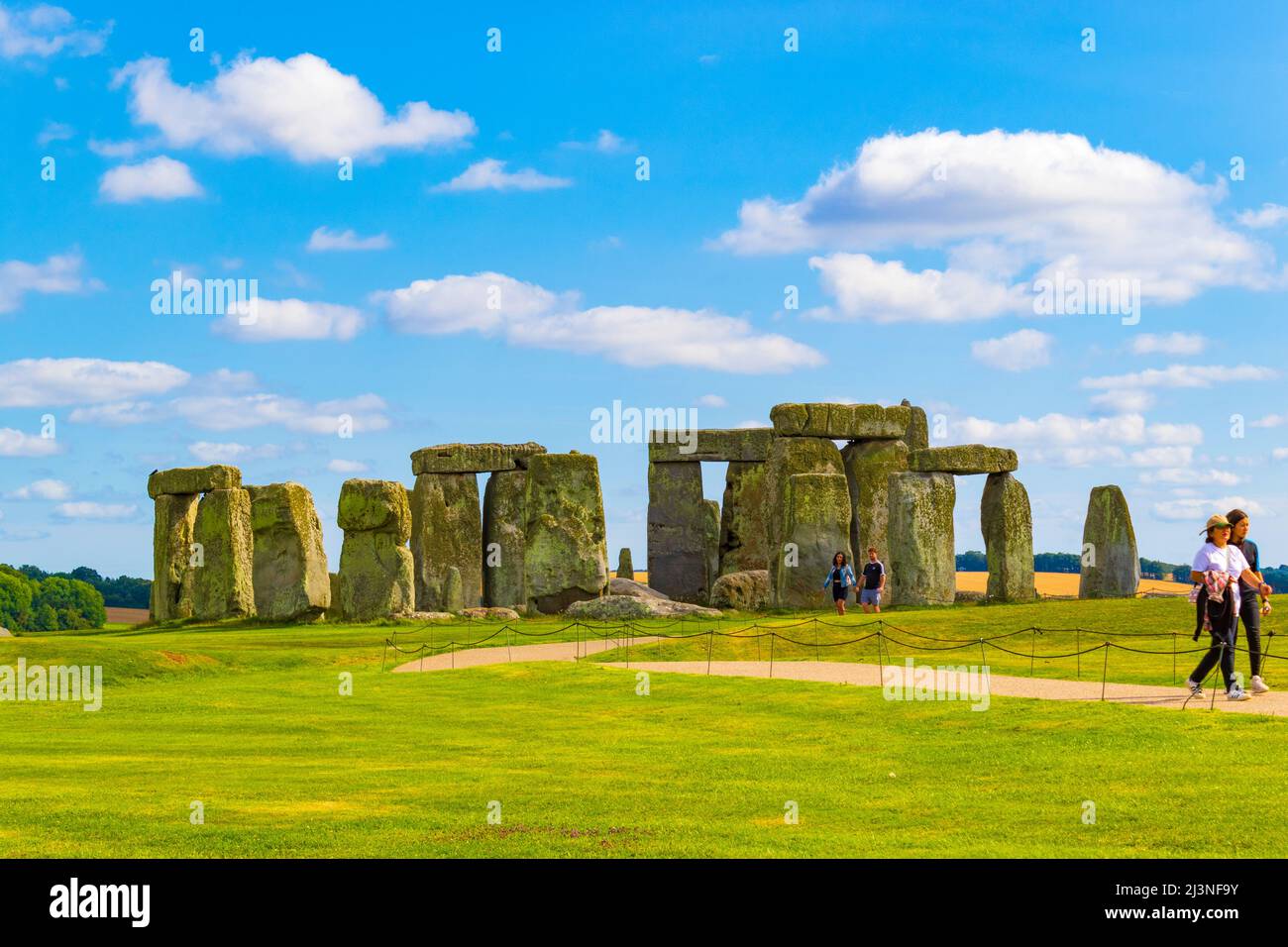 View of Stonehenge-Legendary neolithic monument made using stones ...