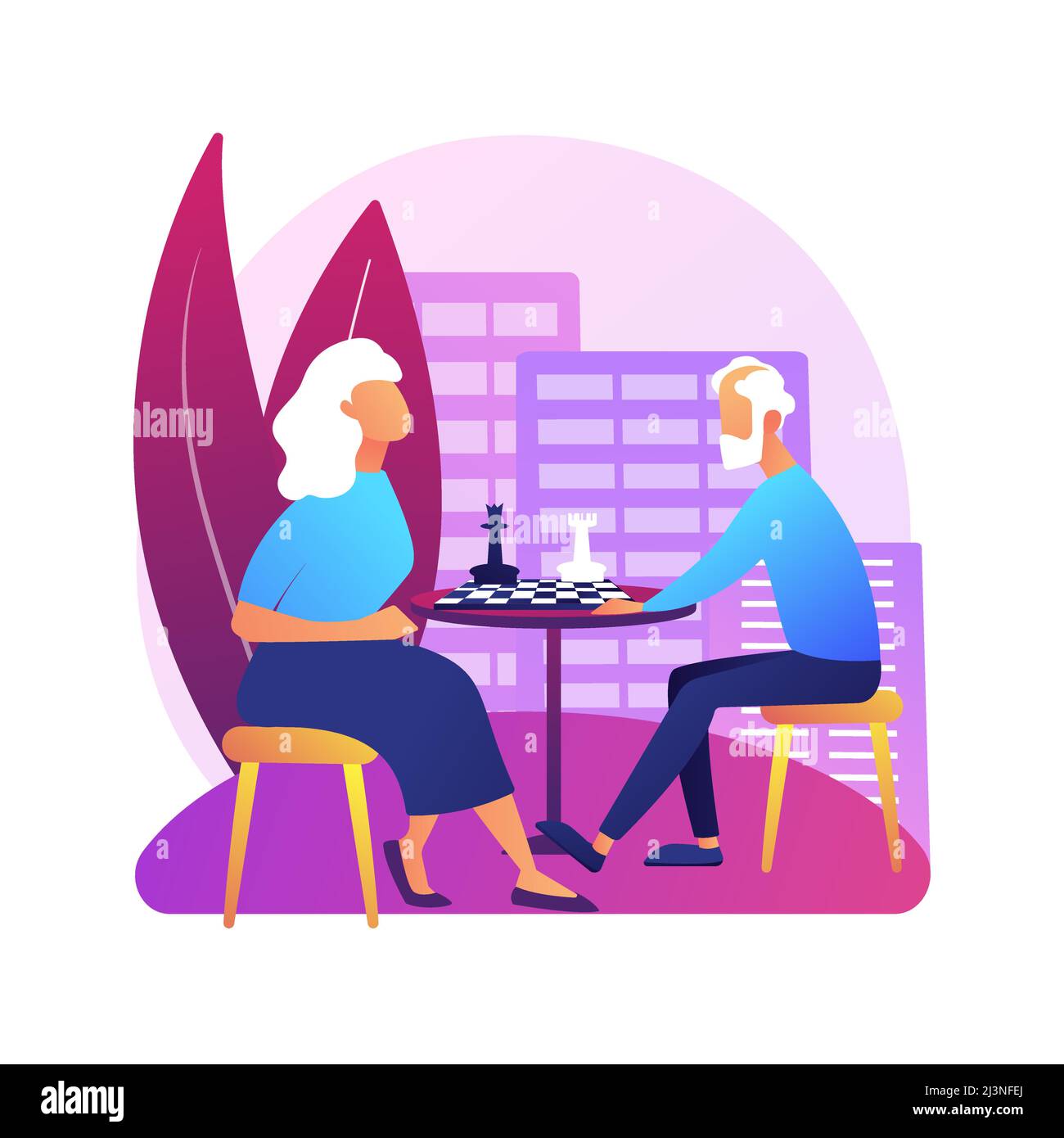 Retirement travel. Couple of elderly people hiking in mountains with ...