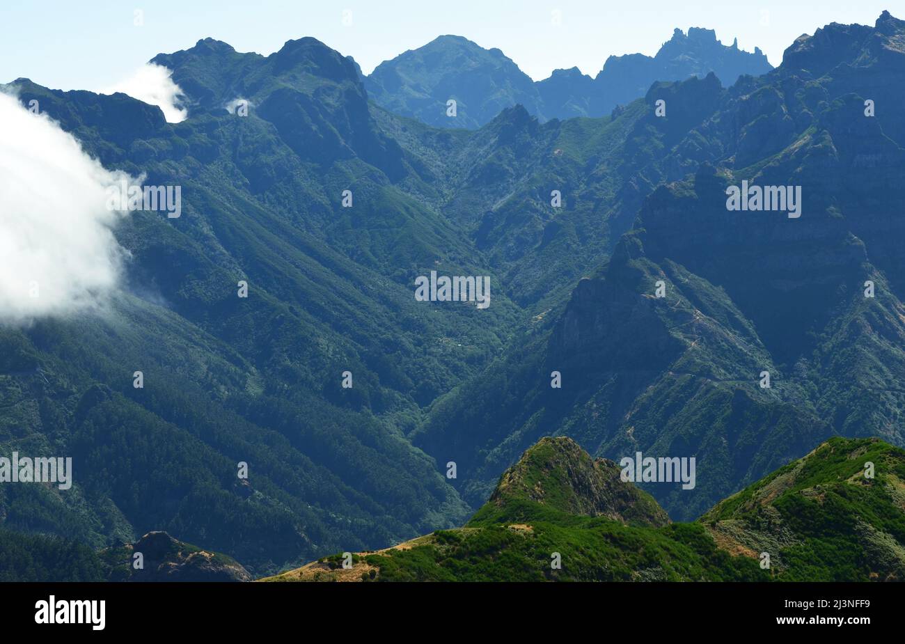 The rugged volcanic peaks of Madeira island, Portugal Stock Photo - Alamy