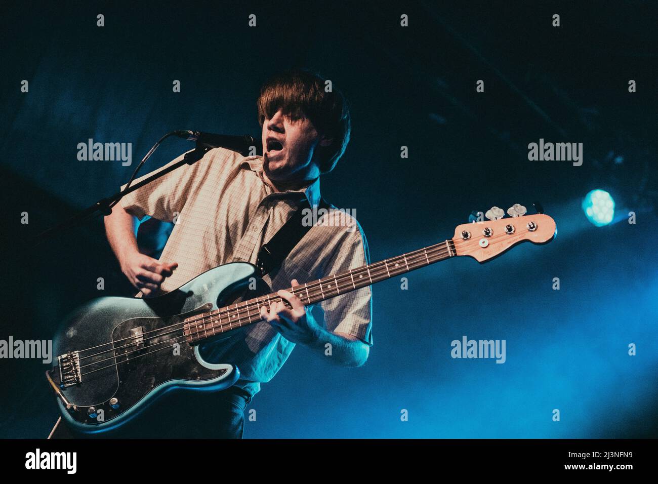 Copenhagen, Denmark. 08th Apr, 2022. The English post-punk band Shame ...