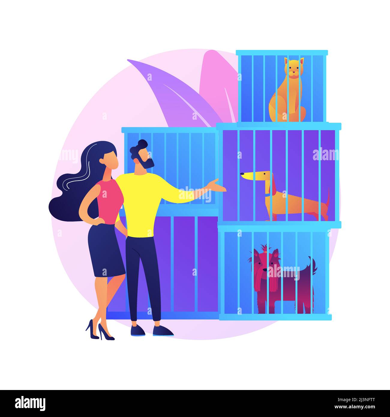 Animal shelter abstract concept vector illustration. Animal rescues ...