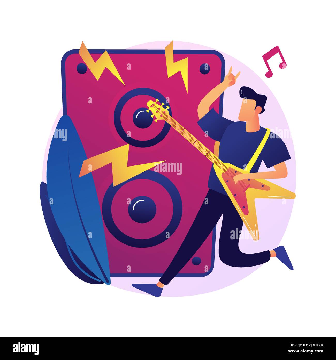 Rock music abstract concept vector illustration. Rock-and-roll concert ...