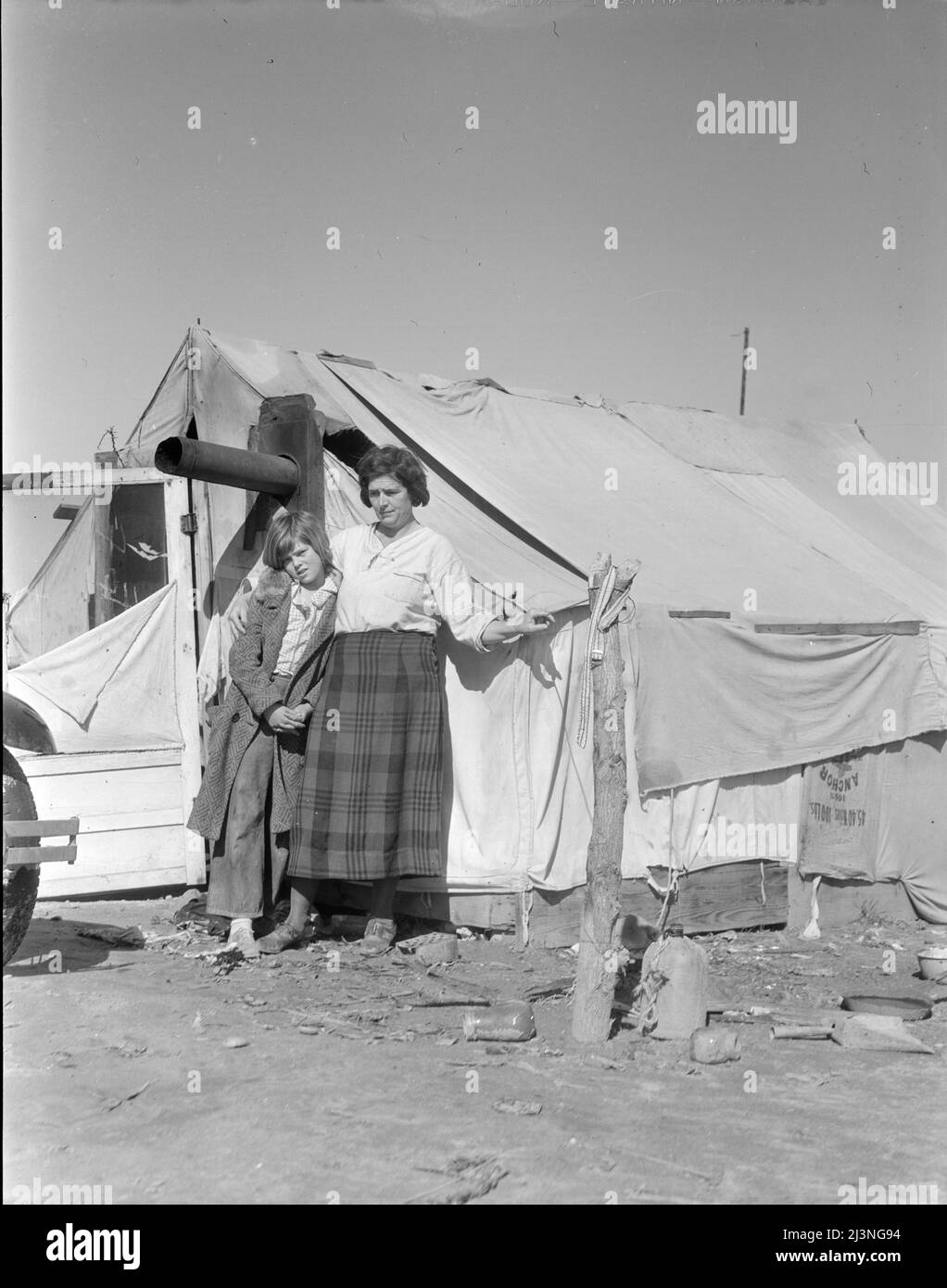 Drought refugees in California Stock Photo - Alamy
