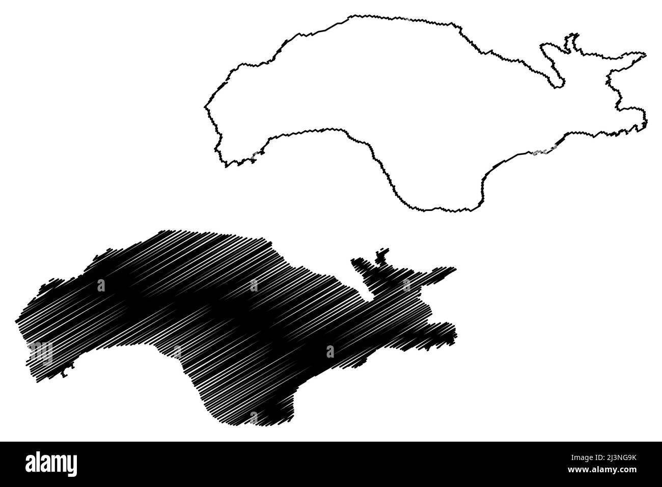 Samos island (Hellenic Republic, Greece) map vector illustration ...