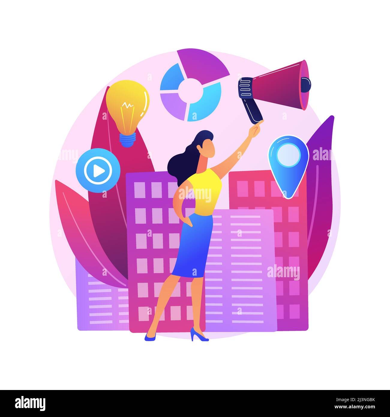 Participation of women abstract concept vector illustration. Gender ...