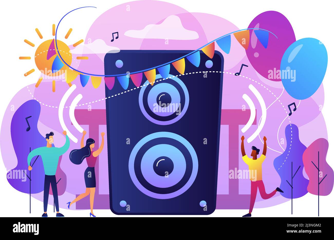 Outdoor dance festival in Stock Vector Images - Alamy