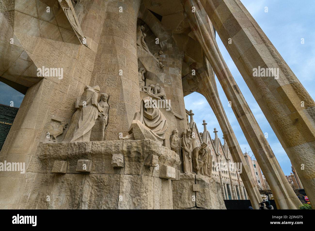 Barcelona, Spain. Cathedral of La Sagrada Familia. It is designed by ...
