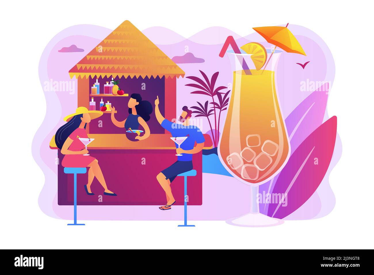 Trendy bar scene Stock Vector Images - Alamy