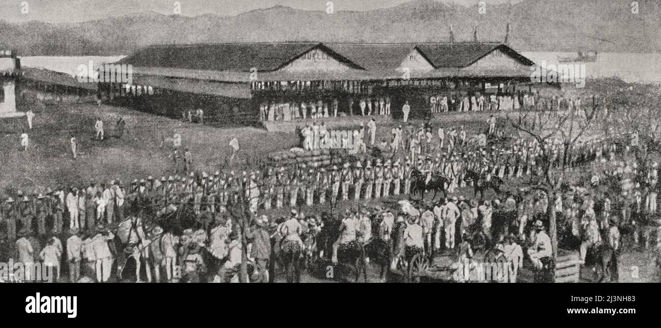 Cuban War of Independence (1895-1898). Island of Cuba. Santiago de Cuba ...